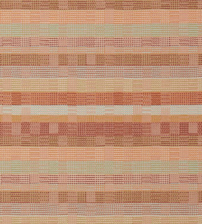 Mira Fabric in Clementine/Rust/Aqua by Harlequin | Jane Clayton