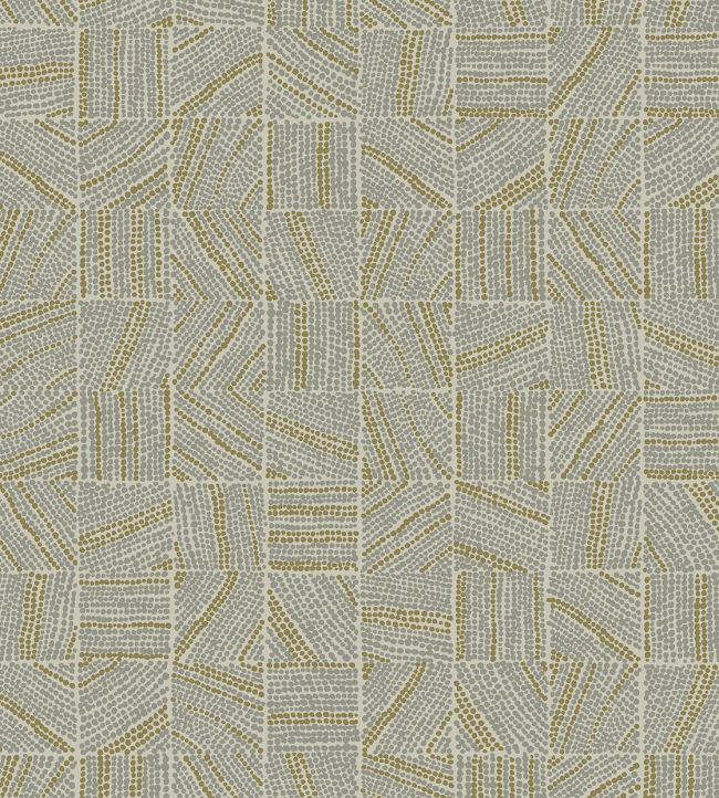 Mismatched Tiles Wallpaper in Green/Grey/Silver by Eijffinger | Jane ...