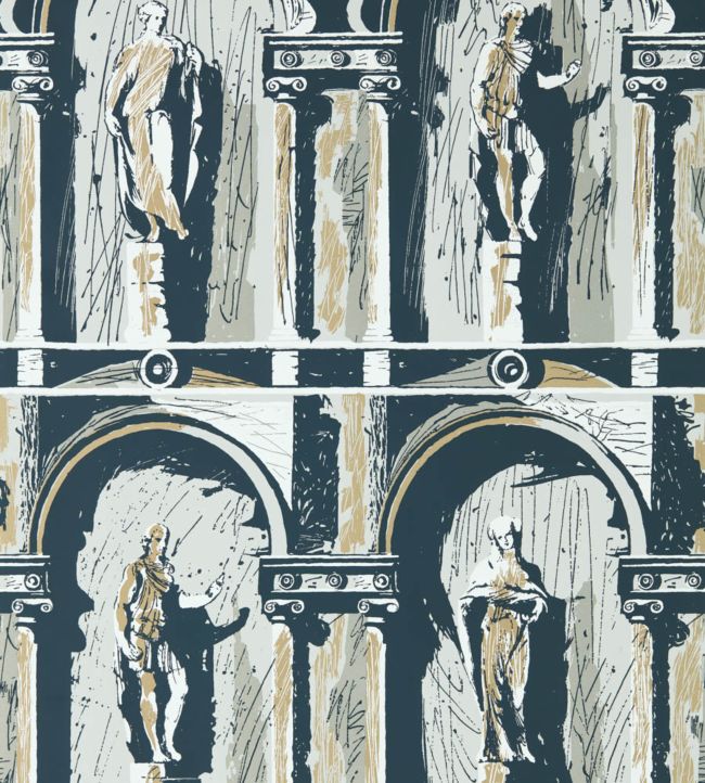 Montacute Wallpaper in Grey Ink by Zoffany | Jane Clayton
