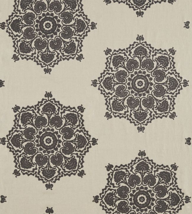 Indian Loop Fabric in Charcoal/Linen by Morris & Co | Jane Clayton