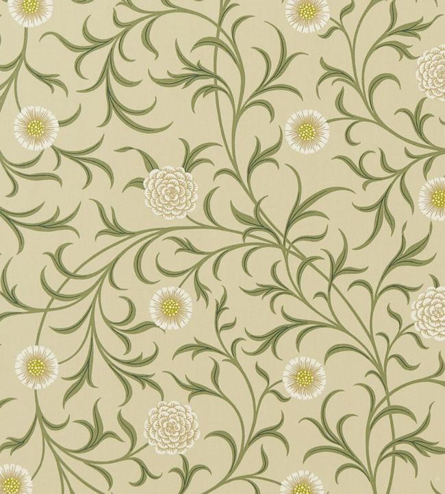 Scroll Fabric in Loden/Thyme by Morris & co | Jane Clayton