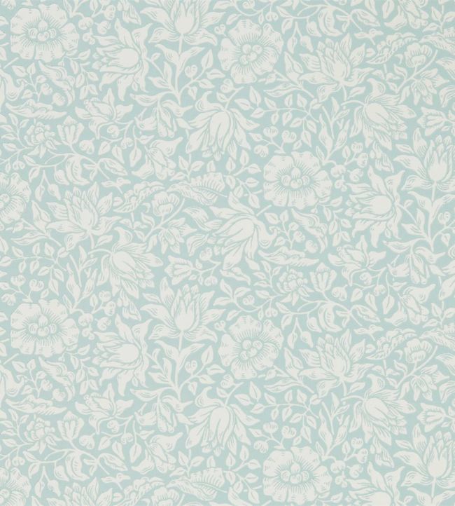 Mallow Wallpaper in Chalk Duck Egg by Morris & Co | Jane Clayton