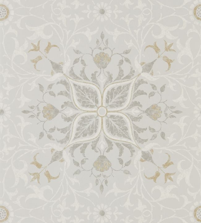 Pure Net Ceiling Wallpaper in Stone/Chalk by Morris & Co | Jane Clayton