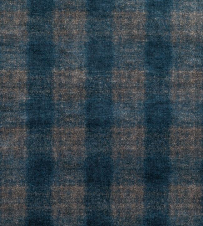 Highland Check Fabric by Mulberry Home in Indigo | Jane Clayton