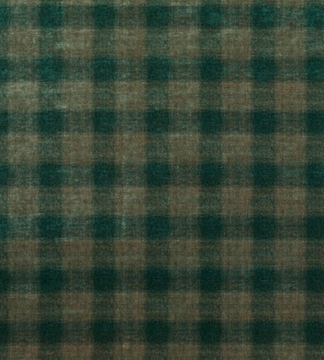Highland Check Fabric by Mulberry Home in Teal | Jane Clayton