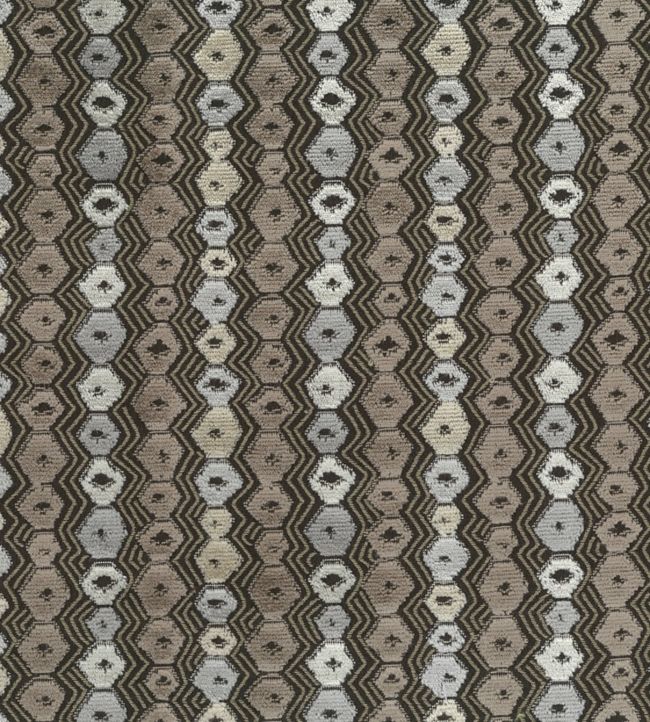Flyte Fabric by Nina Campbell in Silver/Taupe/Beige | Jane Clayton