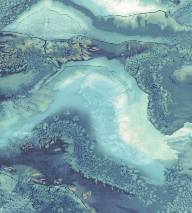 Obsidian Panel A Wallpaper mural in Azurite by Harlequin | Jane Clayton