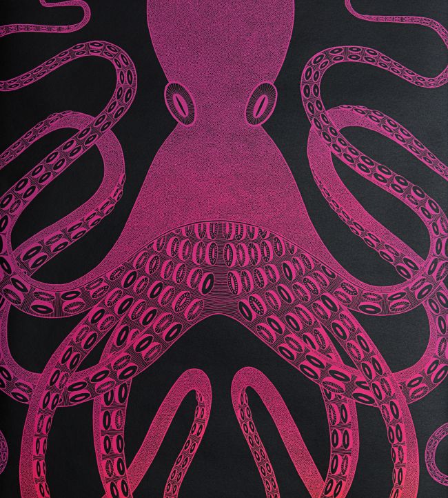Ombre Octopus Wallpaper in Ombre Pink by MissPrint | Jane Clayton