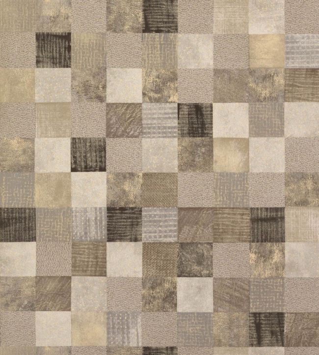 Tessella Wallpaper by Osborne & Little in Taupe/Cappuccino/Gilver ...