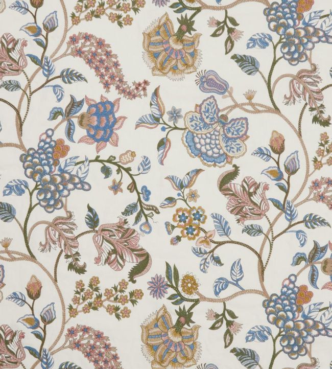 Palampore Embroidery Fabric in Lapis by Liberty | Jane Clayton