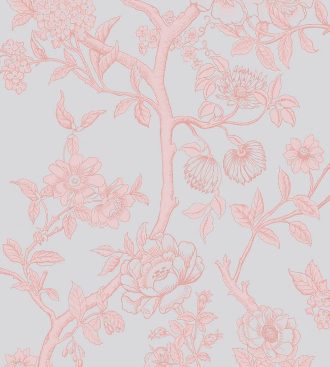 Paradise Tree Wallpaper in Pastel Blue & Soft Pink by Cole & Son | Jane ...