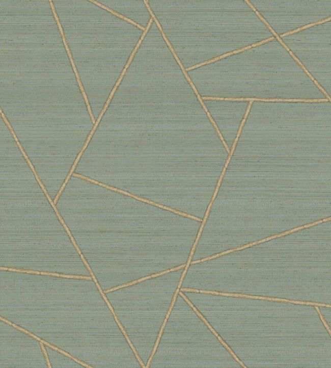 Patchwork Tropical Wallpaper in Blue by Jannelli&Volpi | Jane Clayton