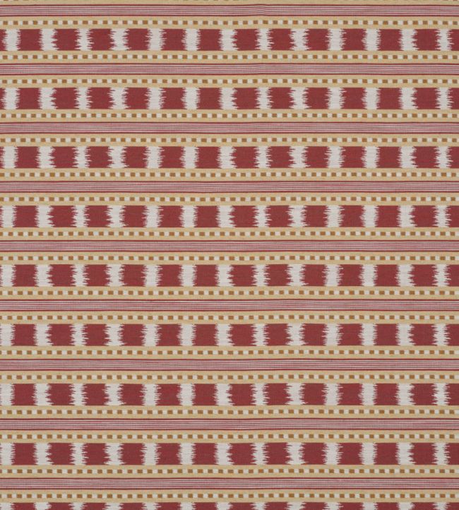 Paxton Fabric in Red/Gold by James Hare | Jane Clayton