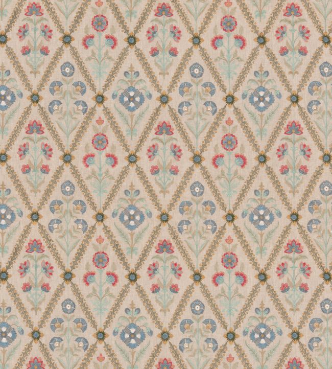 Perrycroft Fabric in Red/Green by GP & J Baker | Jane Clayton