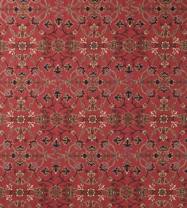 Persian Scroll Embroidery Fabric in Plum by Morris & Co | Jane Clayton
