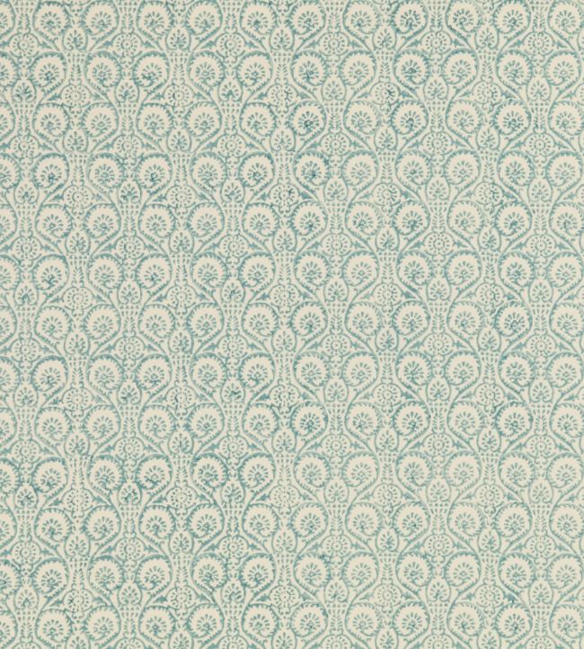 Pollen Trail Fabric in Aqua by Baker Lifestyle | Jane Clayton