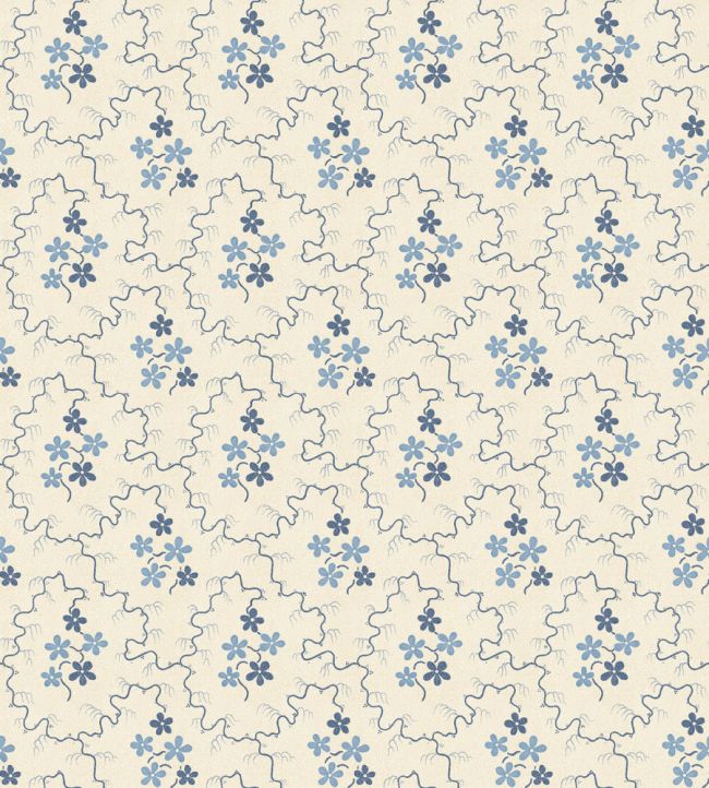 Posy Wallpaper in Blue by GP & J Baker | Jane Clayton