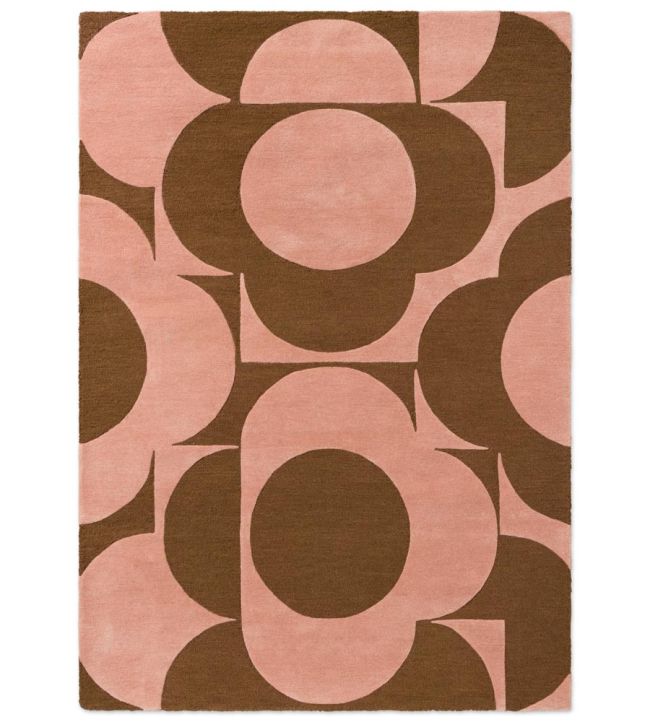 Prism Flower Rug in Pink/Terracotta by Orla Kiely | Jane Clayton