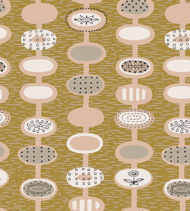 Provence Wallpaper in Light Ochre by Mini Moderns | Jane Clayton