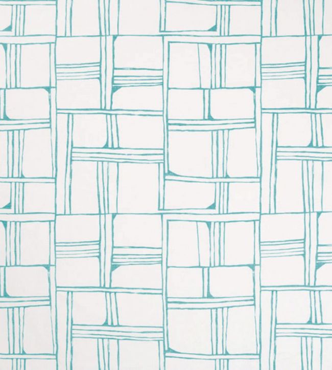 Quadrant Fabric in Aquamarine by Lisa Miller for Christopher Farr Cloth | Jane Clayton