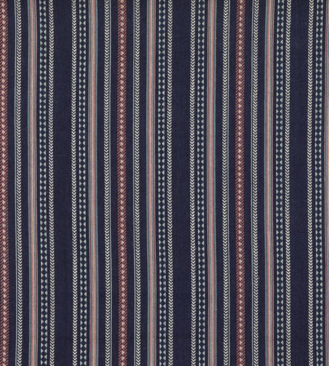 Racing Stripe Fabric in Indigo by Mulberry Home | Jane Clayton