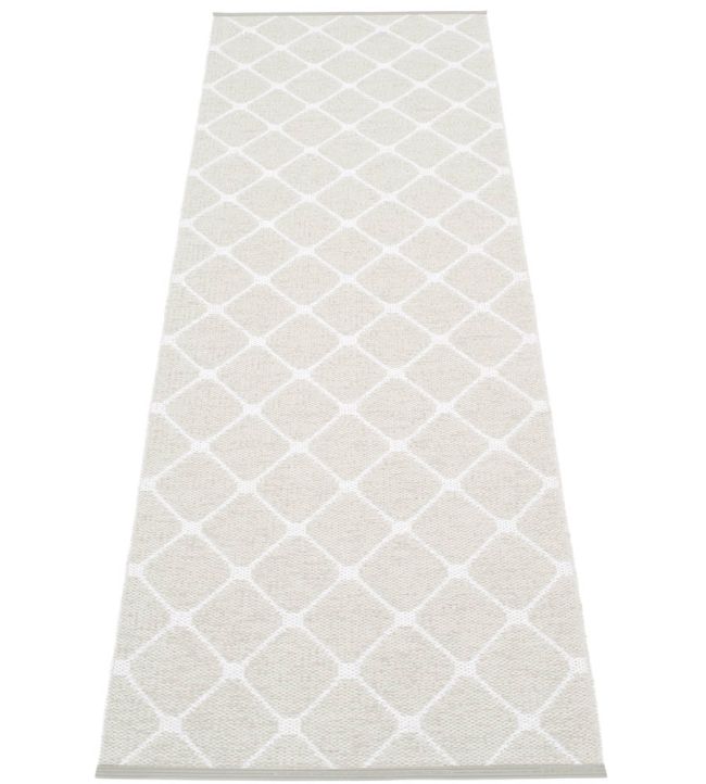 Rex Runner Rug in Fossil Grey/White by Pappelina | Jane Clayton