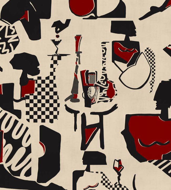 Round Midnight Wallpaper in Black by MINDTHEGAP | Jane Clayton