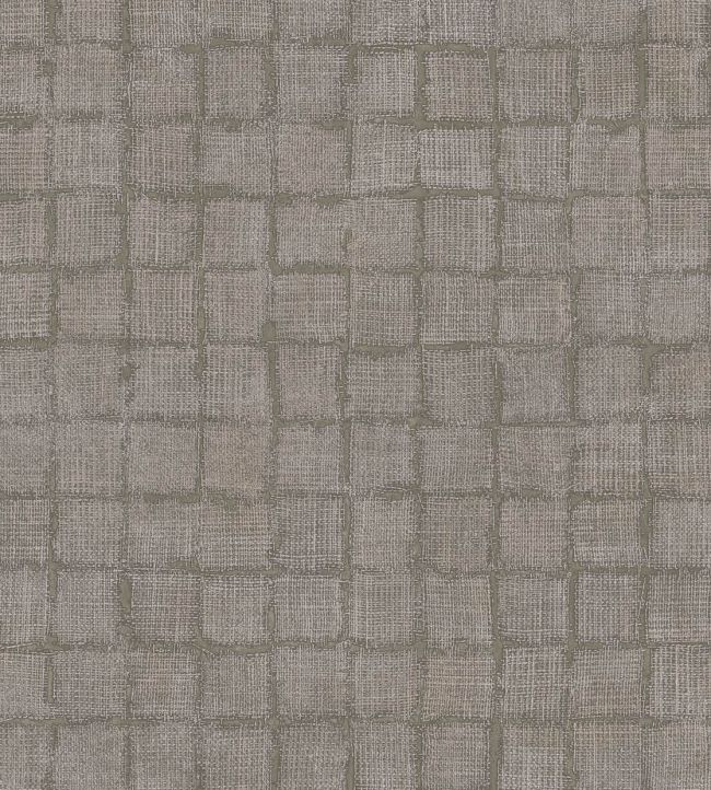 Rustic Check Wallpaper in Brown by Eijffinger | Jane Clayton