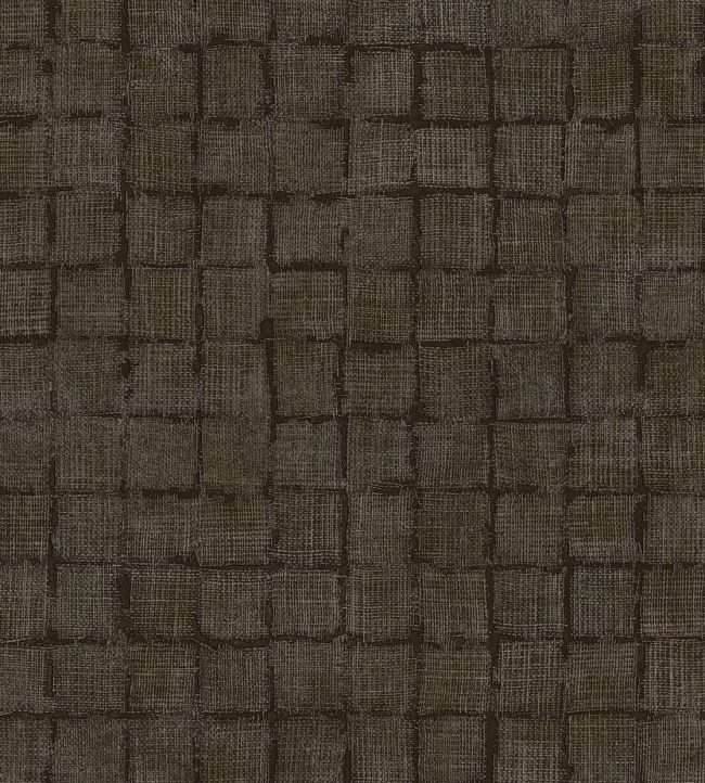 Rustic Check Wallpaper in Brown / Taupe by Eijffinger | Jane Clayton