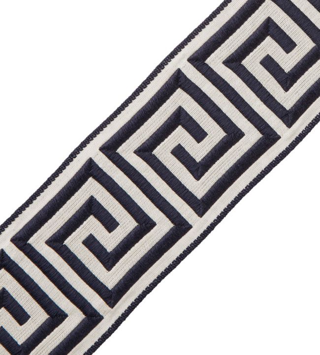 Aristotle Greek Key 70MM Trimmings in Midnight Blue by Samuel & Sons ...