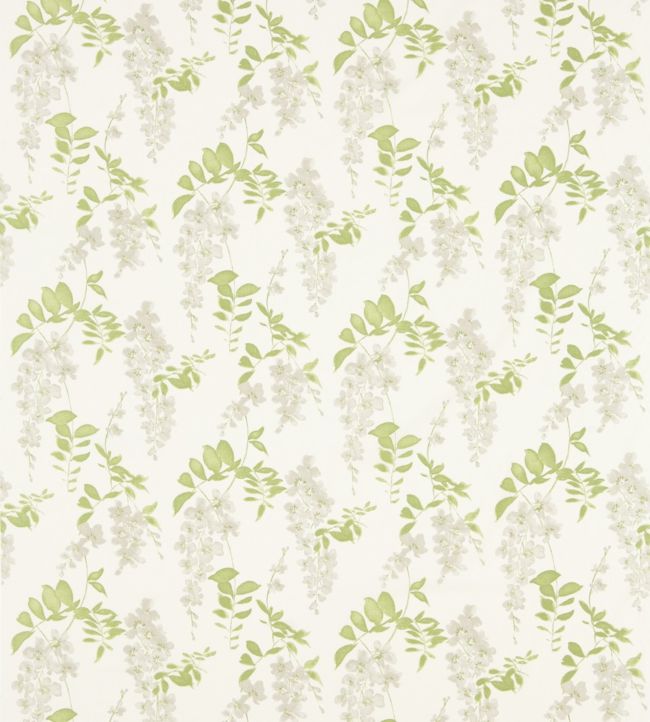 Wisteria Blossom Fabric in Silver/Apple by Sanderson | Jane Clayton