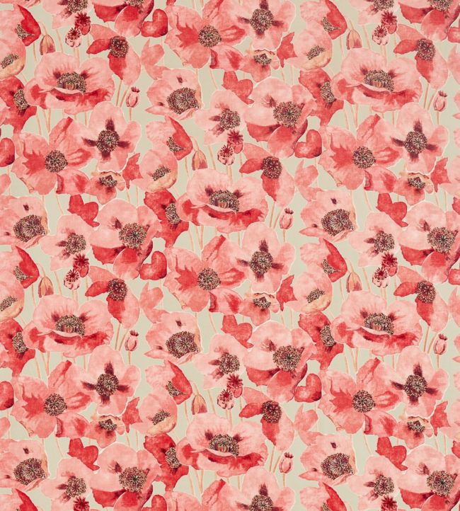 Embleton Fabric in Claret/Linen by Sanderson | Jane Clayton