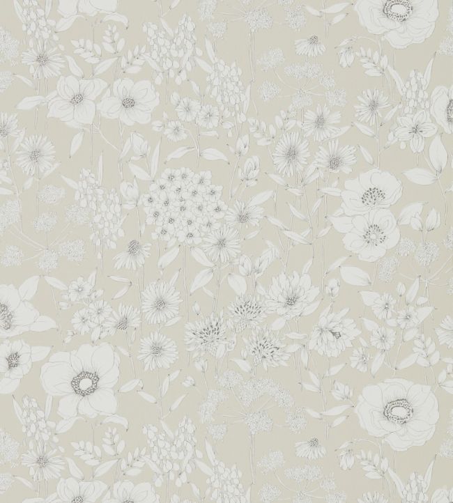 Maelee Wallpaper in Linen by Sanderson | Jane Clayton
