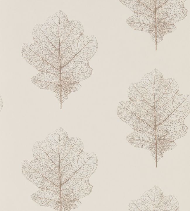 Oak Filigree Wallpaper in Milk/Pearl by Sanderson | Jane Clayton