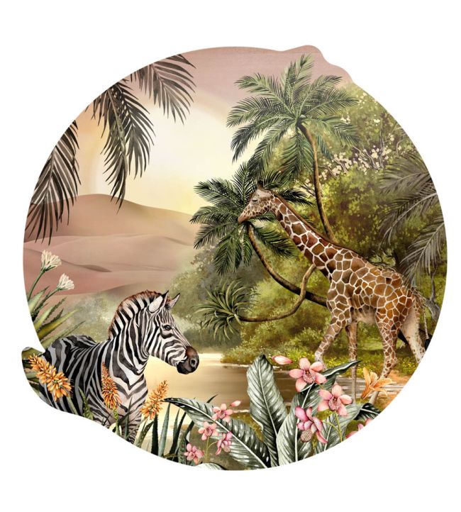 Savanna Decal Wallpaper mural in Sunrise by Avalana | Jane Clayton