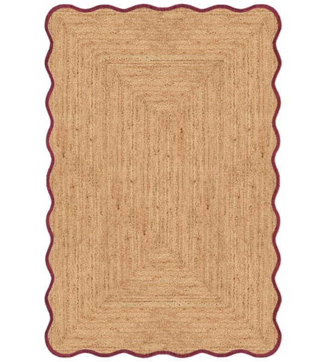 Scallop Rug in Burgundy by Layered | Jane Clayton