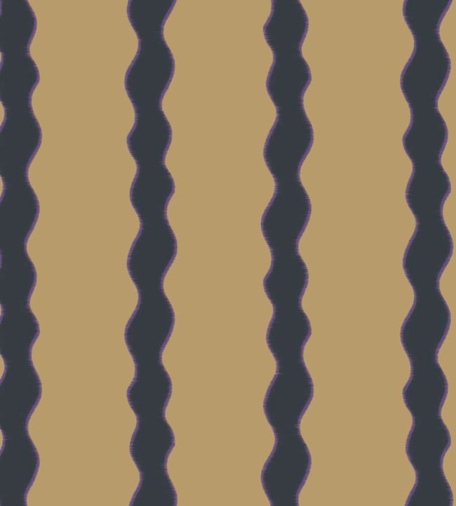 Scroll Stripe Fabric in Tea by Parker & Jules | Jane Clayton