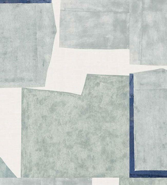 Sea Collage Vinyl Wallpaper in Frost by Christopher Farr Cloth | Jane ...