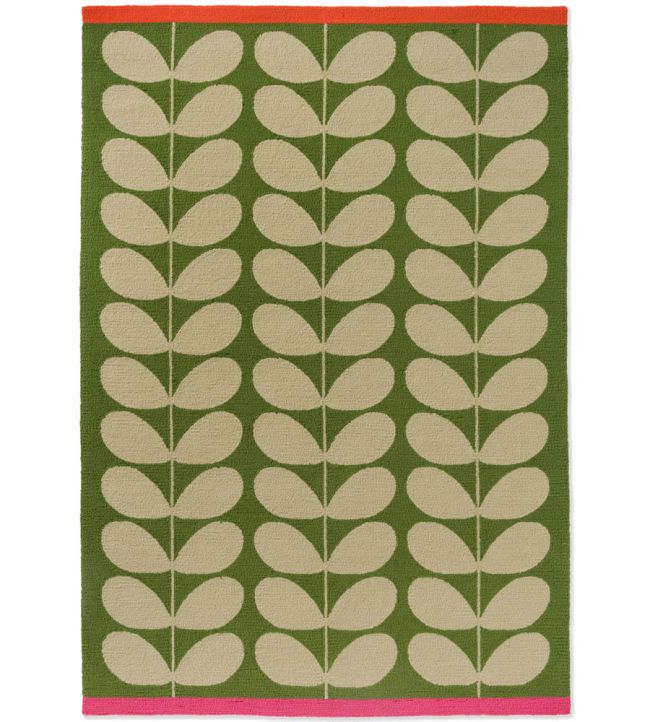 Solid Stem Outdoor Rug in Basil by Orla Kiely | Jane Clayton