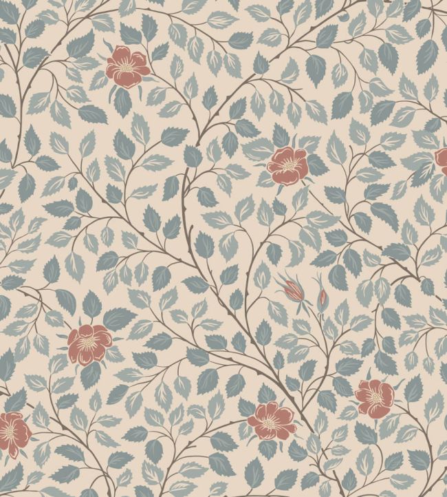 Solliden Wallpaper in Blue by Sandberg | Jane Clayton