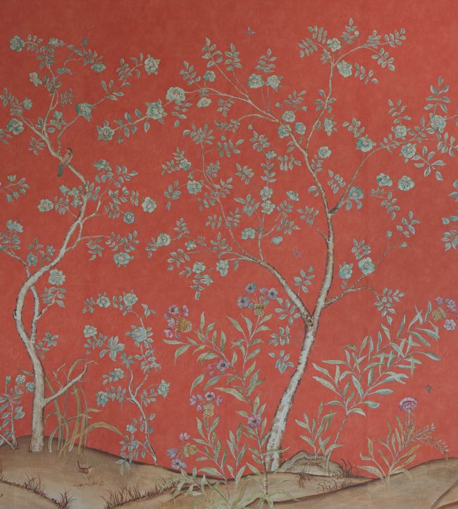 Songbird Wallpaper mural in Sunset by Andrew Martin | Jane Clayton