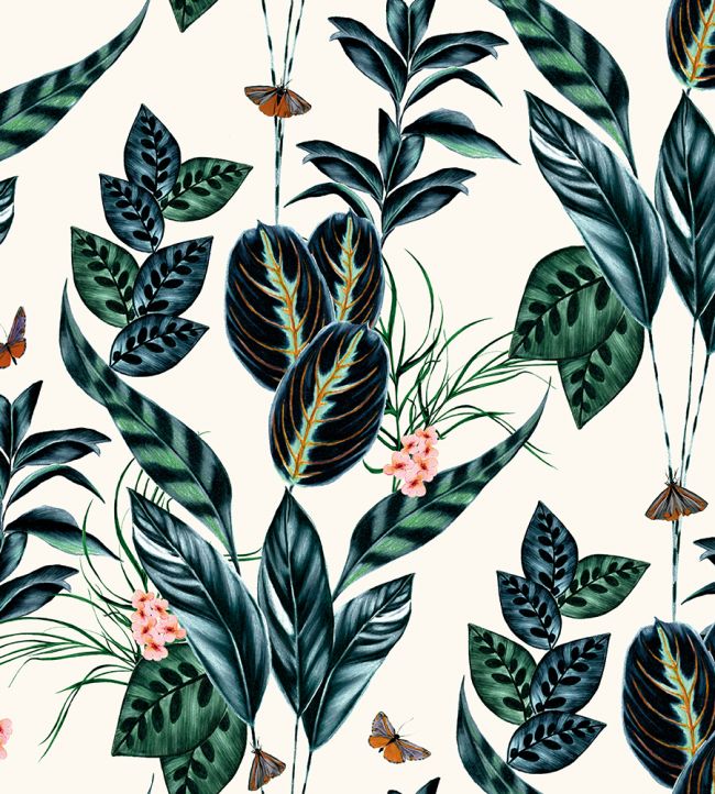 Spirit Wallpaper in Wilderness White by Ohpopsi | Jane Clayton