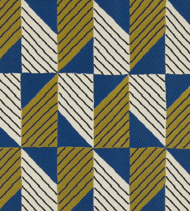 State Fabric in Blue/Yellow by Pepe Penalver | Jane Clayton
