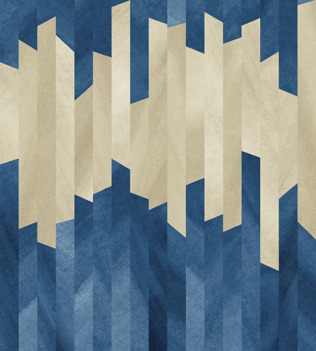 Strata Wallpaper in Indigo by Ohpopsi | Jane Clayton