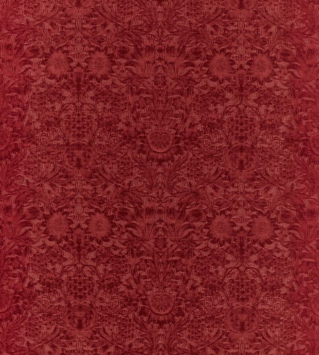 Sunflower Caffoy Velvet Fabric in Barbed Berry by Morris & Co | Jane ...
