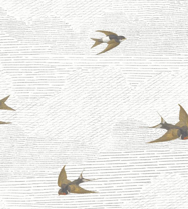 Sweeping Swallows Wallpaper in Neutral by Woodchip & Magnolia | Jane Clayton