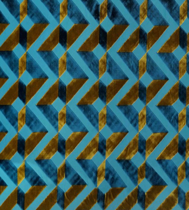Syncopation Fabric in Peacock by Jim Thompson | Jane Clayton