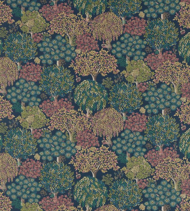 Tatton Linen Fabric in Midnight by Studio G | Jane Clayton