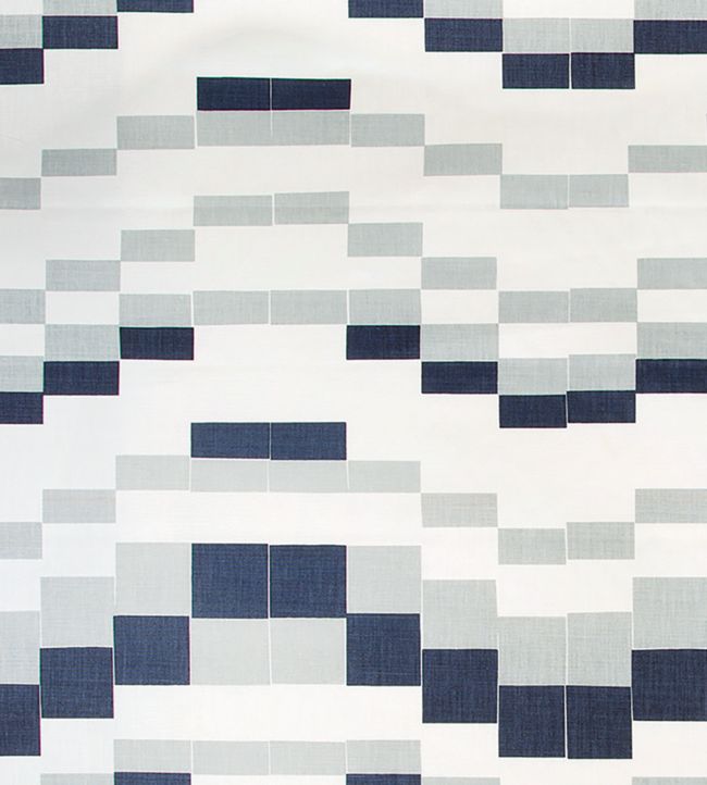Temple Fabric in Dark Indigo by Anni Albers for Christopher Farr Cloth ...