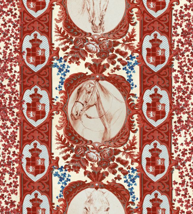 The Competition Panel Wallpaper in Red by MINDTHEGAP | Jane Clayton